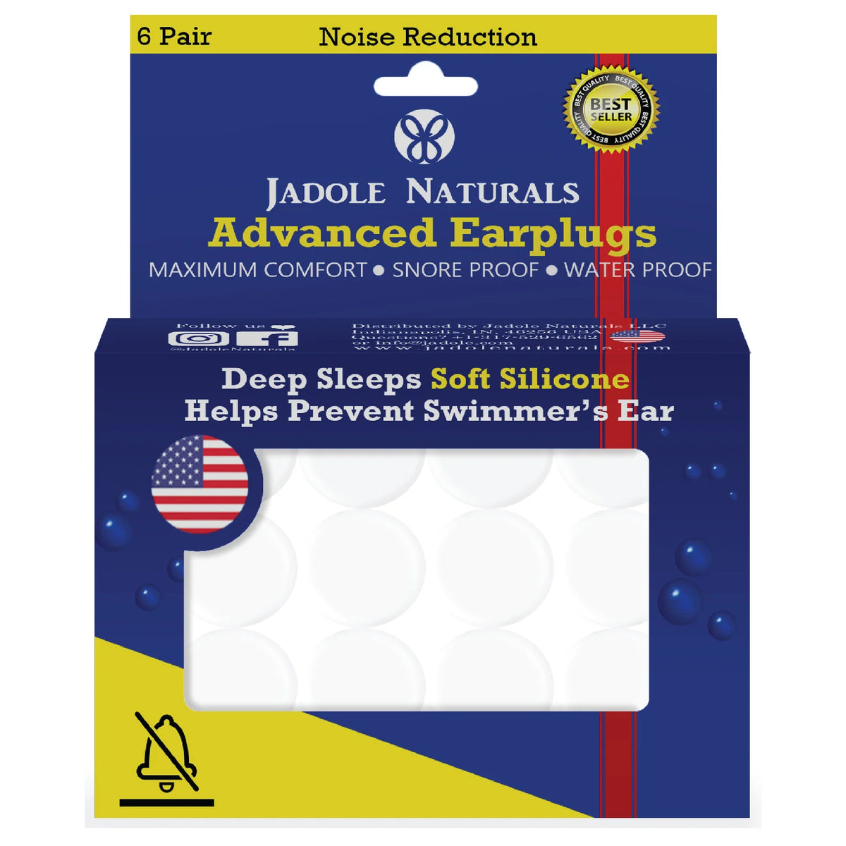 Advanced Earplugs For Noise Reduction - 6 Pair – Jadole Naturals
