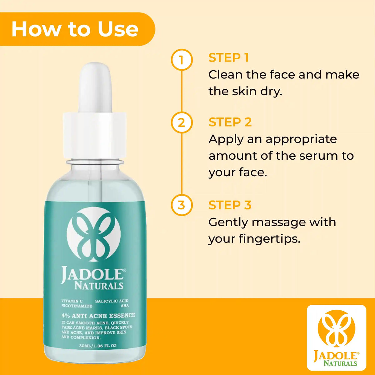 Anti Acne Essence Serum with Vitamin C, Salicylic Acid 30ml – Jadole ...